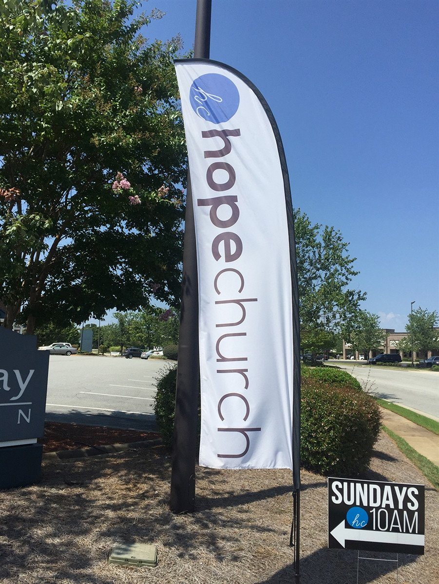 Church Feather Flags with stands – MemoryCross